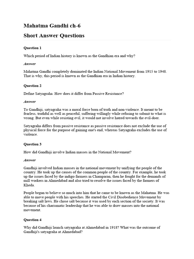 Mahatma Gandhi CH | PDF