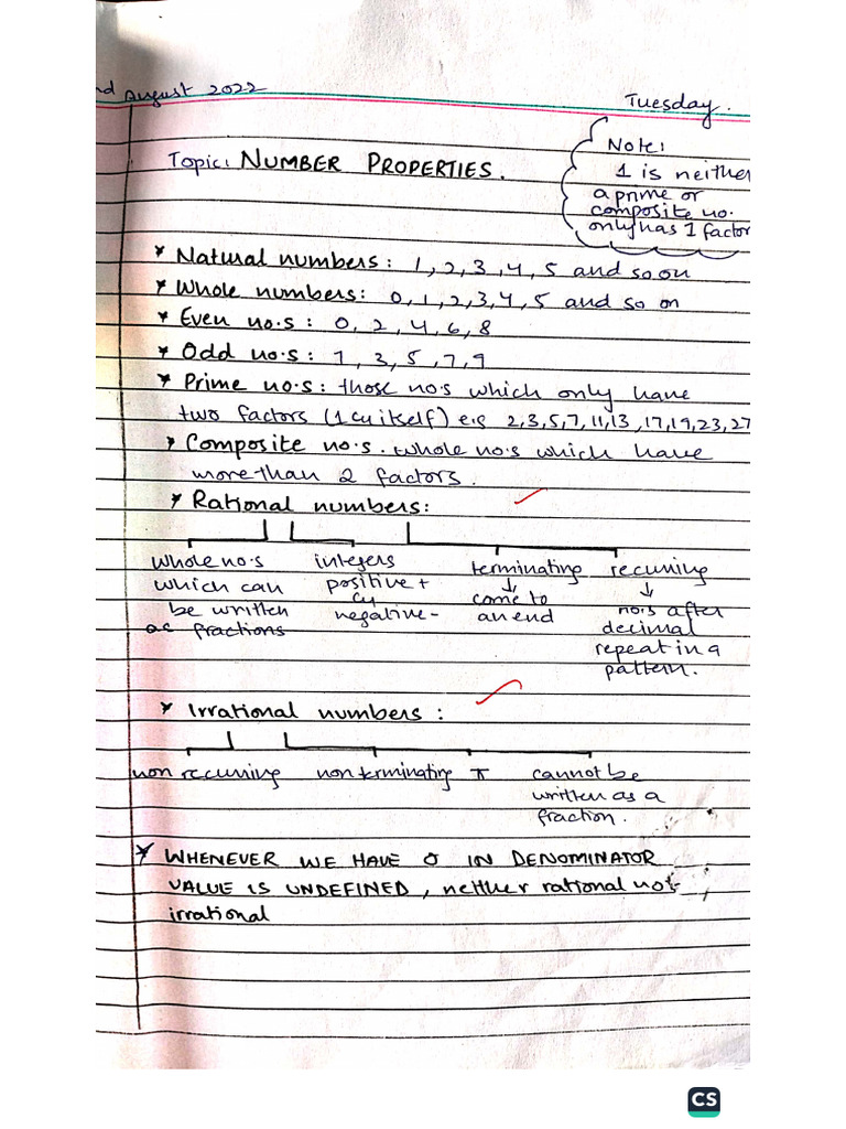 IG-2S Mathematics ( Notebook Work) | PDF