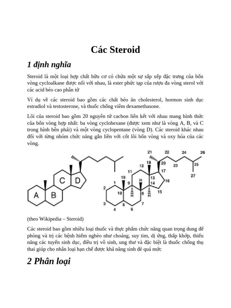 Các Steroid | PDF