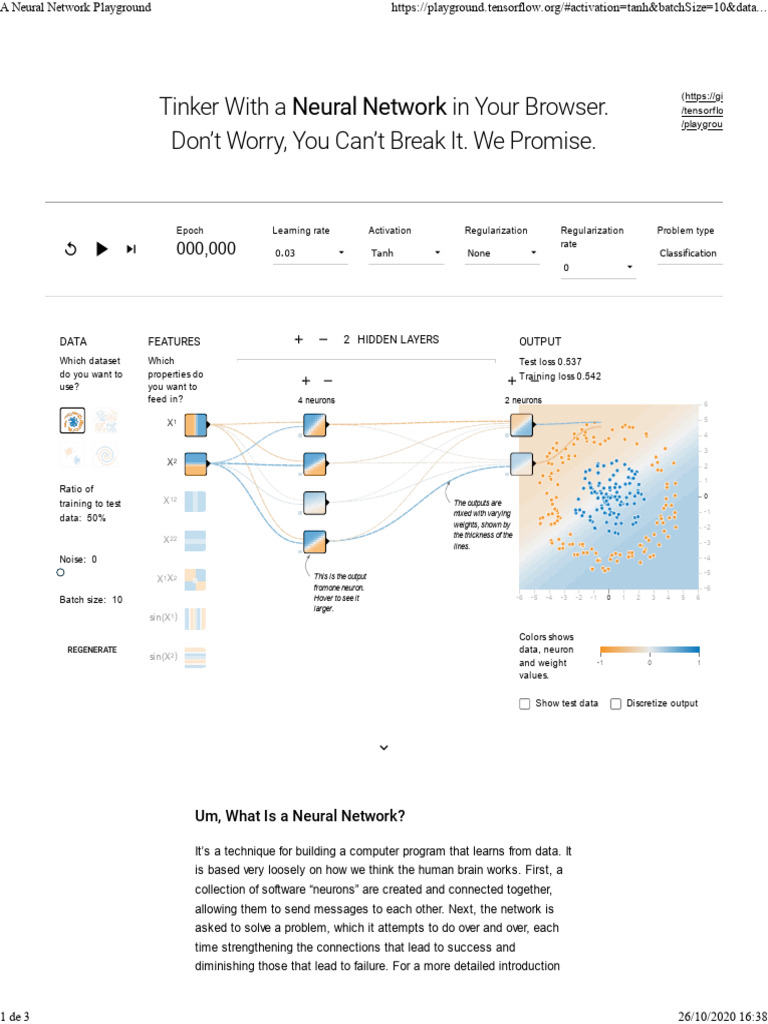 A Neural Network Playground | PDF
