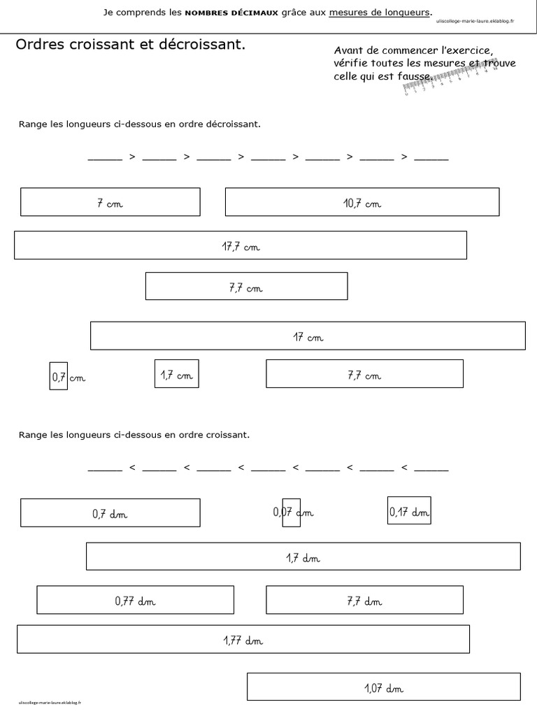 comprendre-les-decimaux-avec-les-mesures-de-longueur | PDF