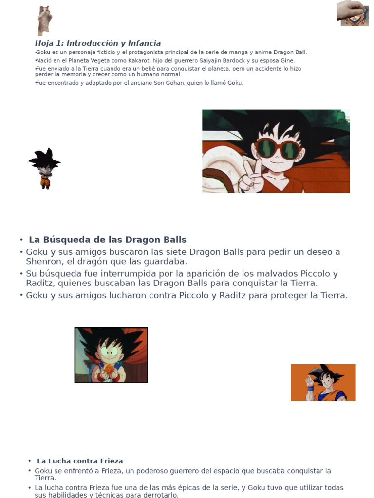 Historia de Goku | PDF | Libros para adolescentes