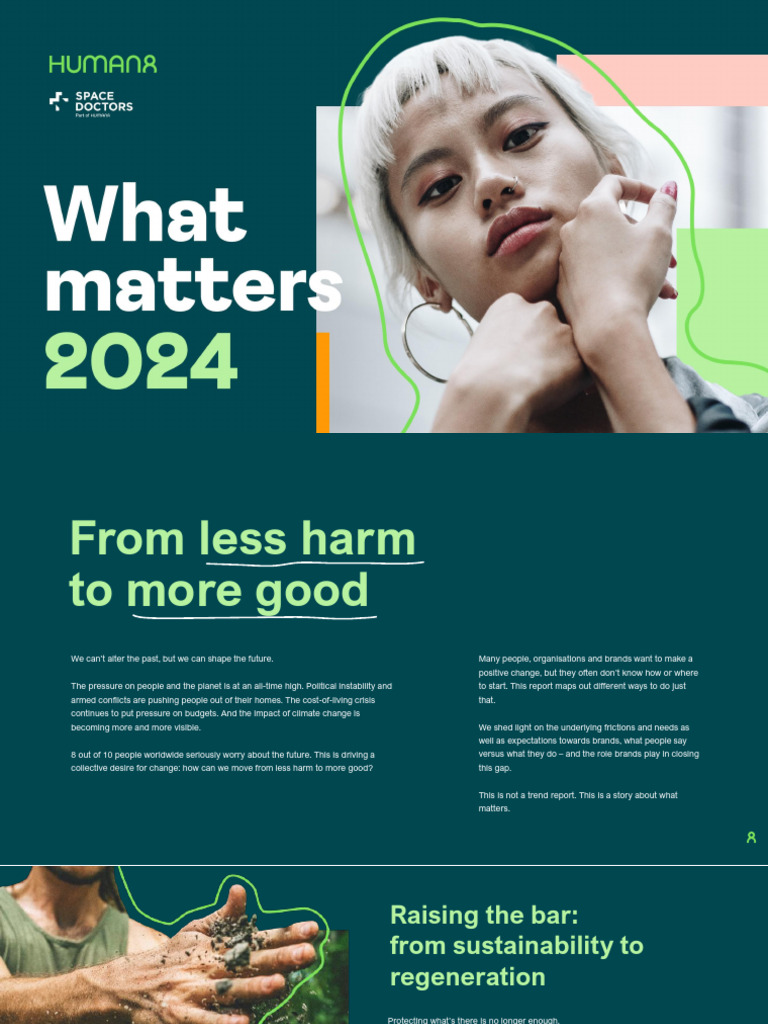 Human8 2024 WHAT MATTERS REPORT | PDF | Sustainability