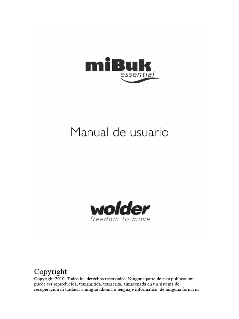 Manual Wolder Mibuk Essential | PDF
