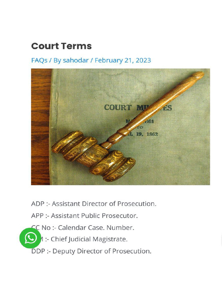 Court Terms | PDF