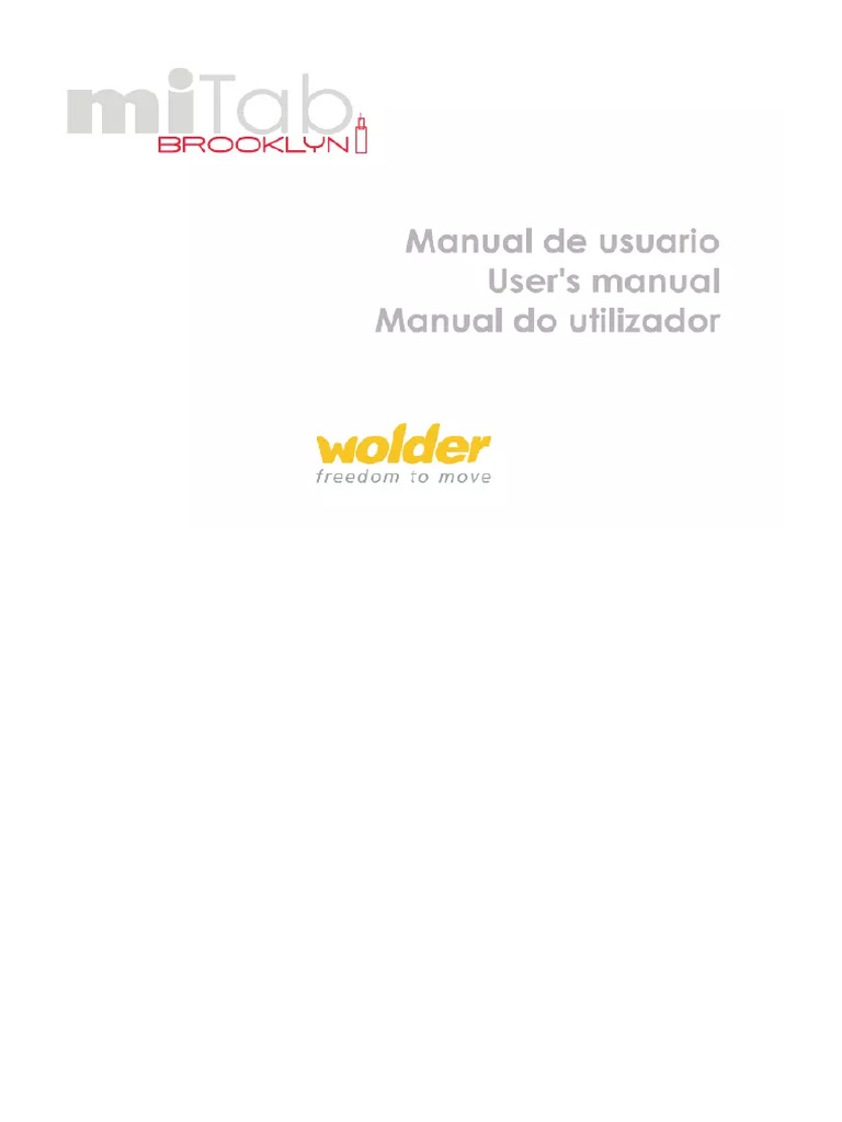 Manual Wolder MiTab Brooklyn (Español - 32 Páginas) | PDF