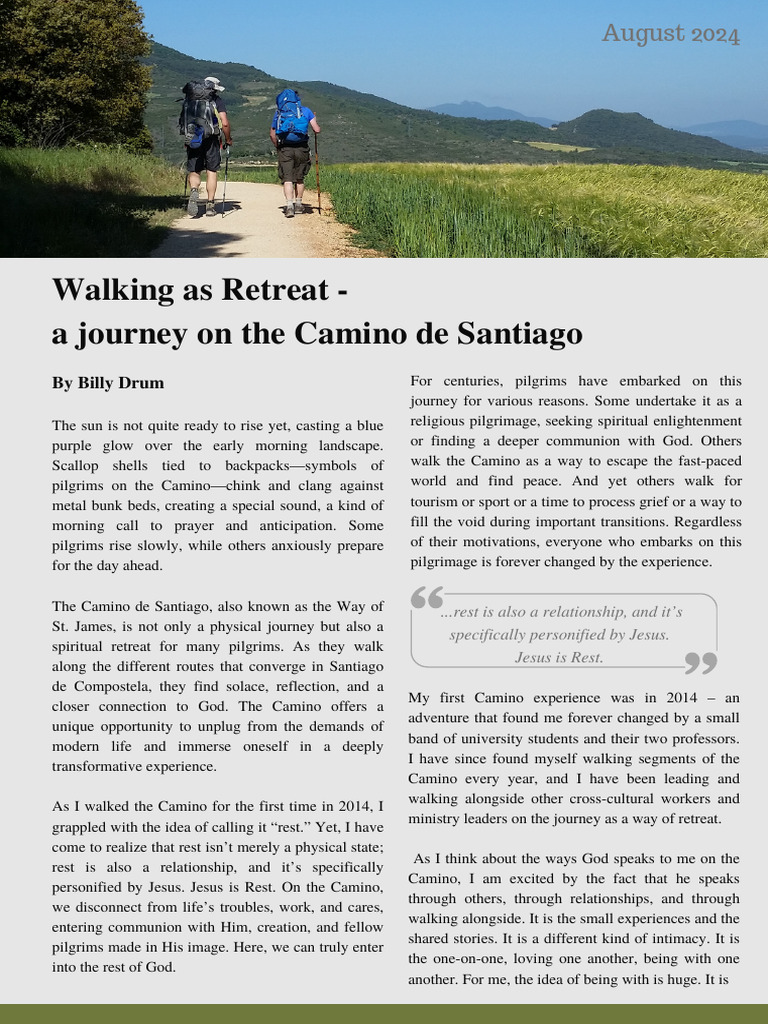 Camino de Santiago: A Spiritual Retreat | PDF | Camino De Santiago | Self-Improvement