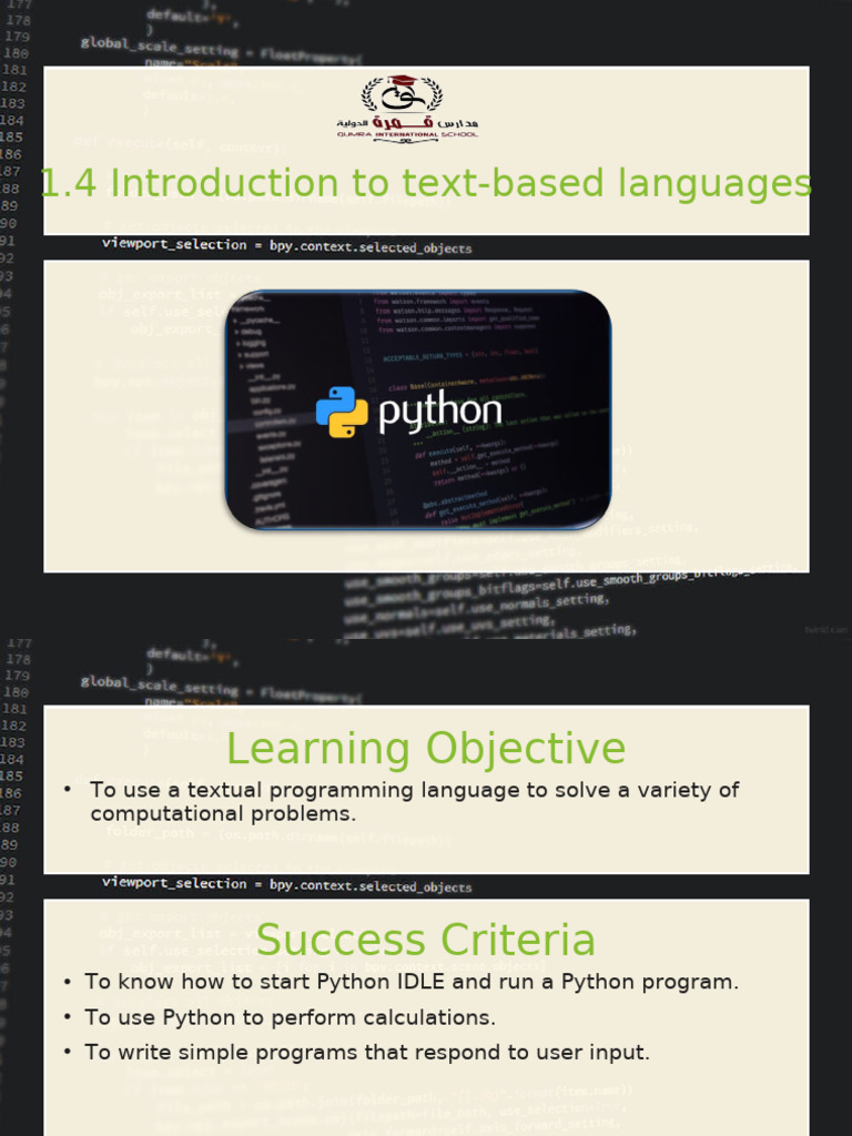 1.4 Introduction To Text Based Programming Grade 6 | PDF