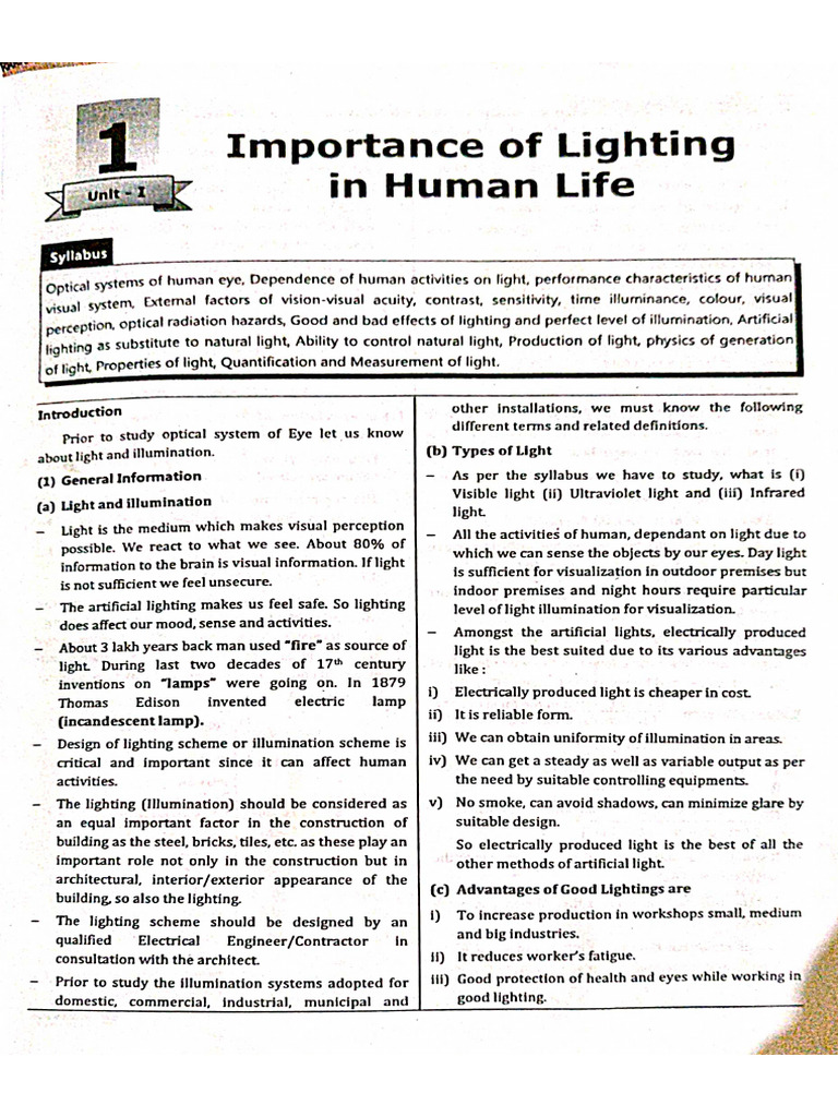 Illumination Engineering | PDF