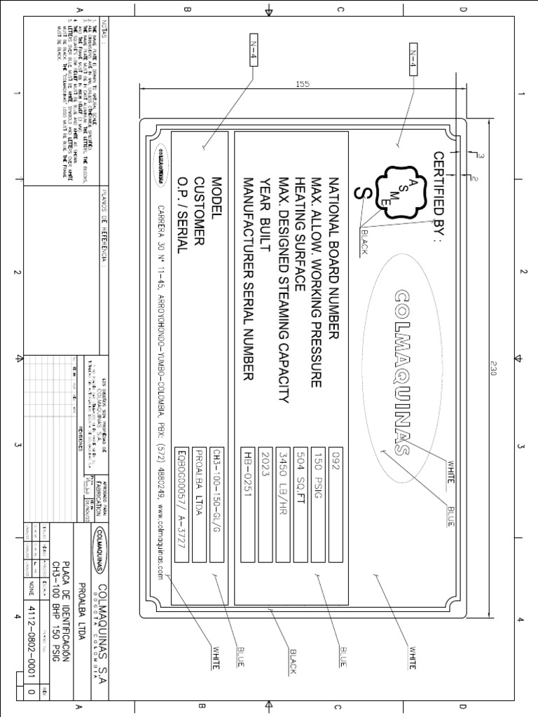 4112 0802 0001 0 Placa de Identificacion Layout1 | PDF