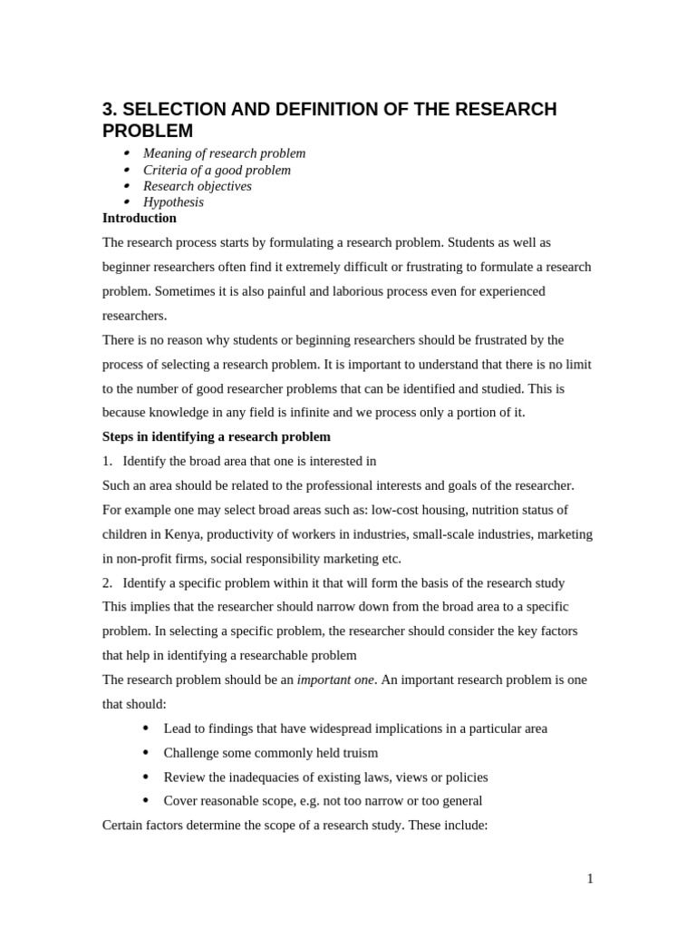 Research Problem Selection Guide | PDF | Theory | Self-Improvement