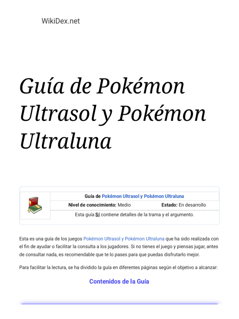 Guía de Pokémon Ultrasol y Pokémon Ultraluna - WikiDex, La Enciclopedia ...