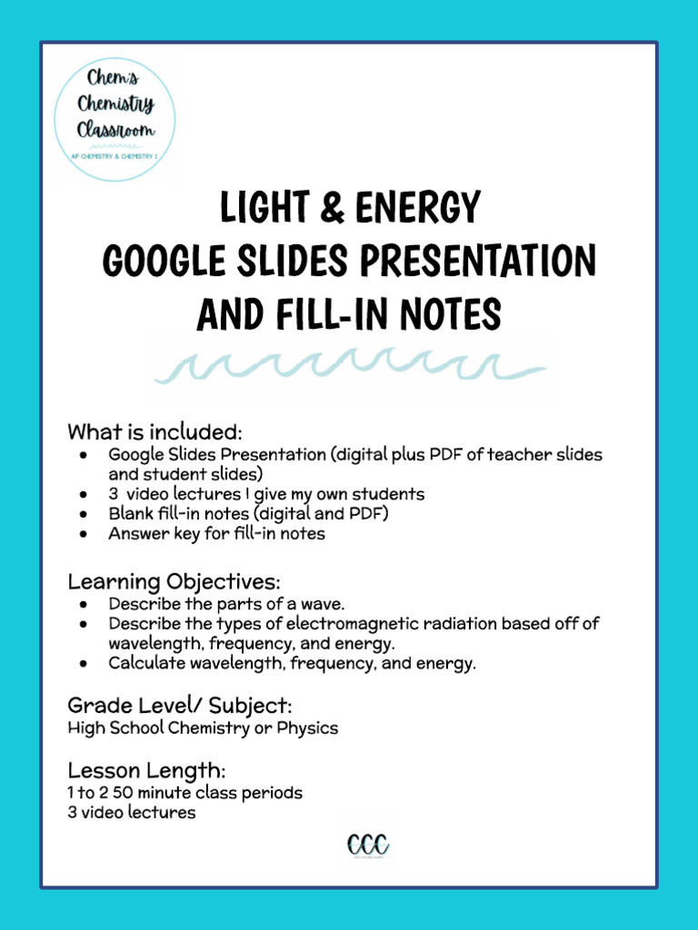 Light and Energy Presentation | PDF