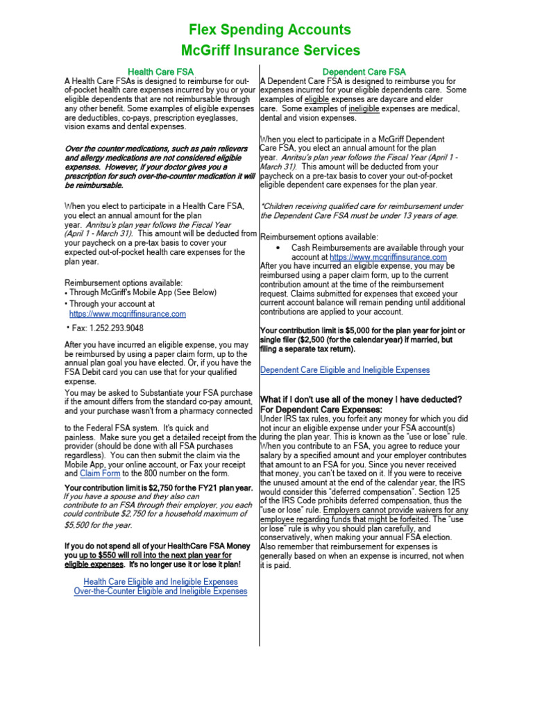 FY21 FlexSpendingAccountInformation | PDF