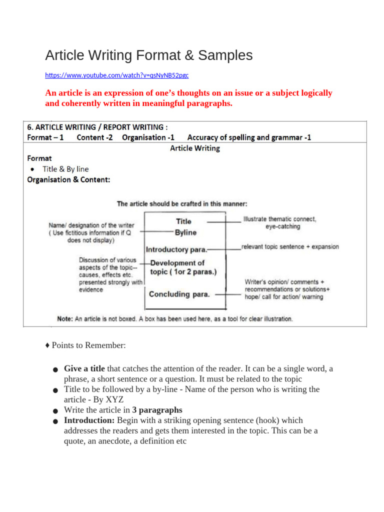 Article Writing | PDF