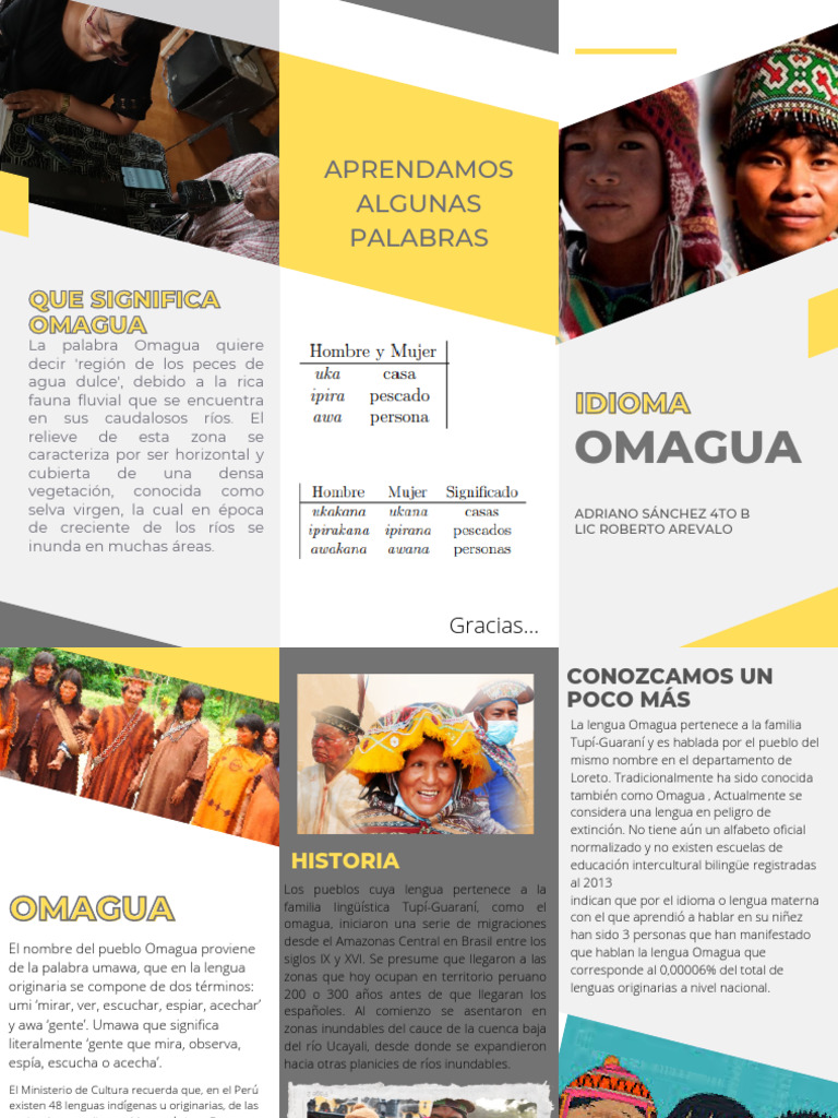 Idioma Omagua Triptico | PDF
