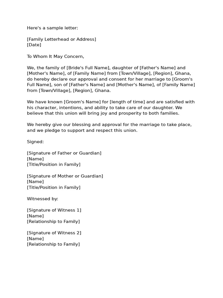 Marriage Letter | PDF