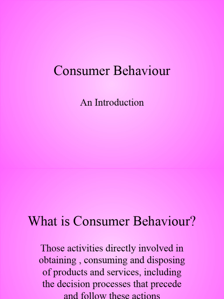 Consumer Behaviour | PDF