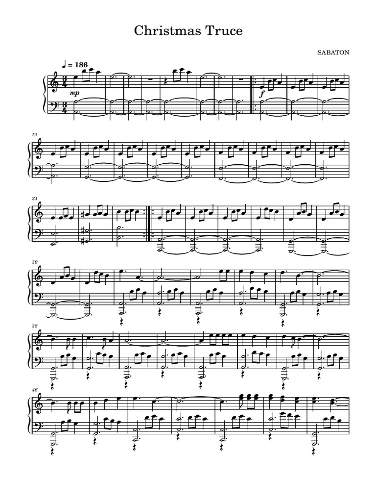 Christmas Truce Sabaton Christmas Truce | PDF
