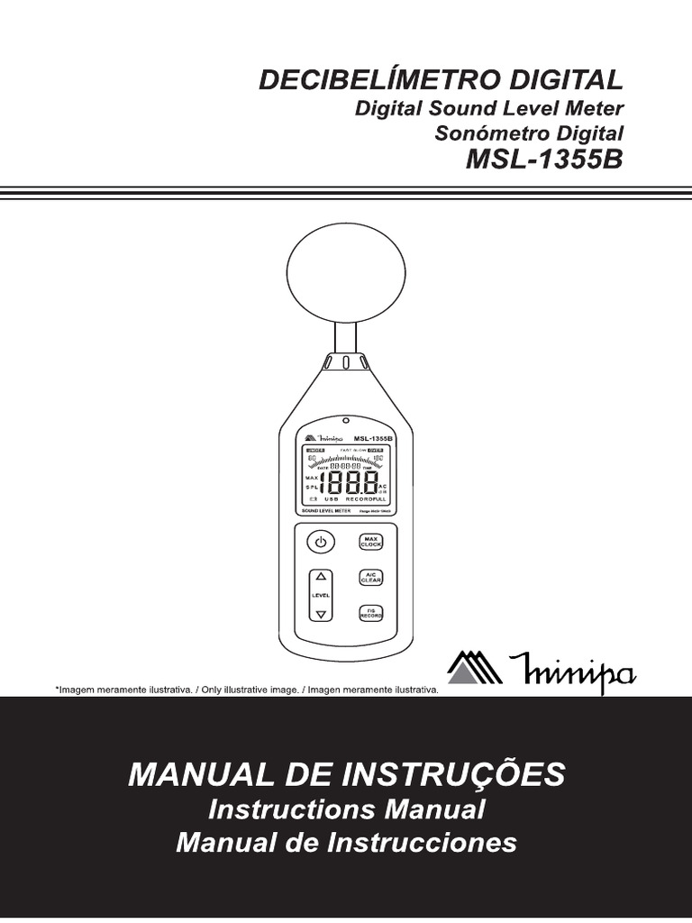 Manual Do Sonometro Modelo MSL-1355B-1104-BR | PDF