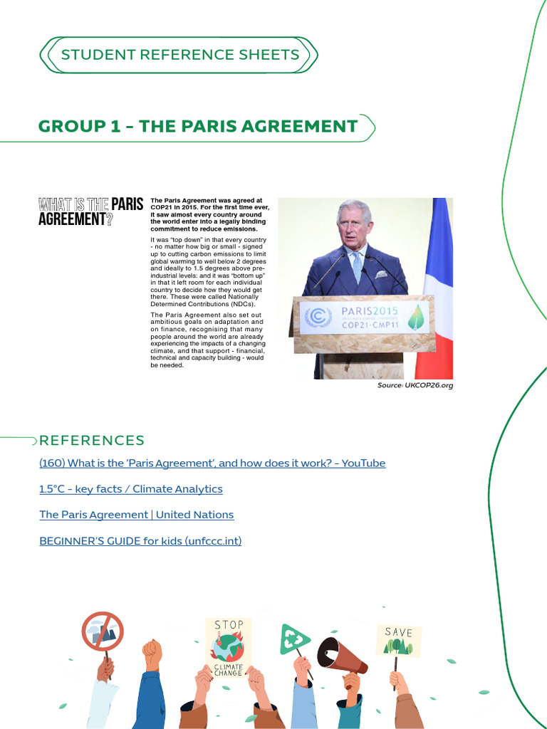 Student Reference Sheets - Understanding the Conference of Parties (COP ...