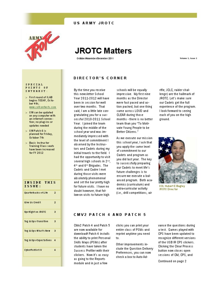 JROTC News Letter | PDF | Advanced Placement | Cadet
