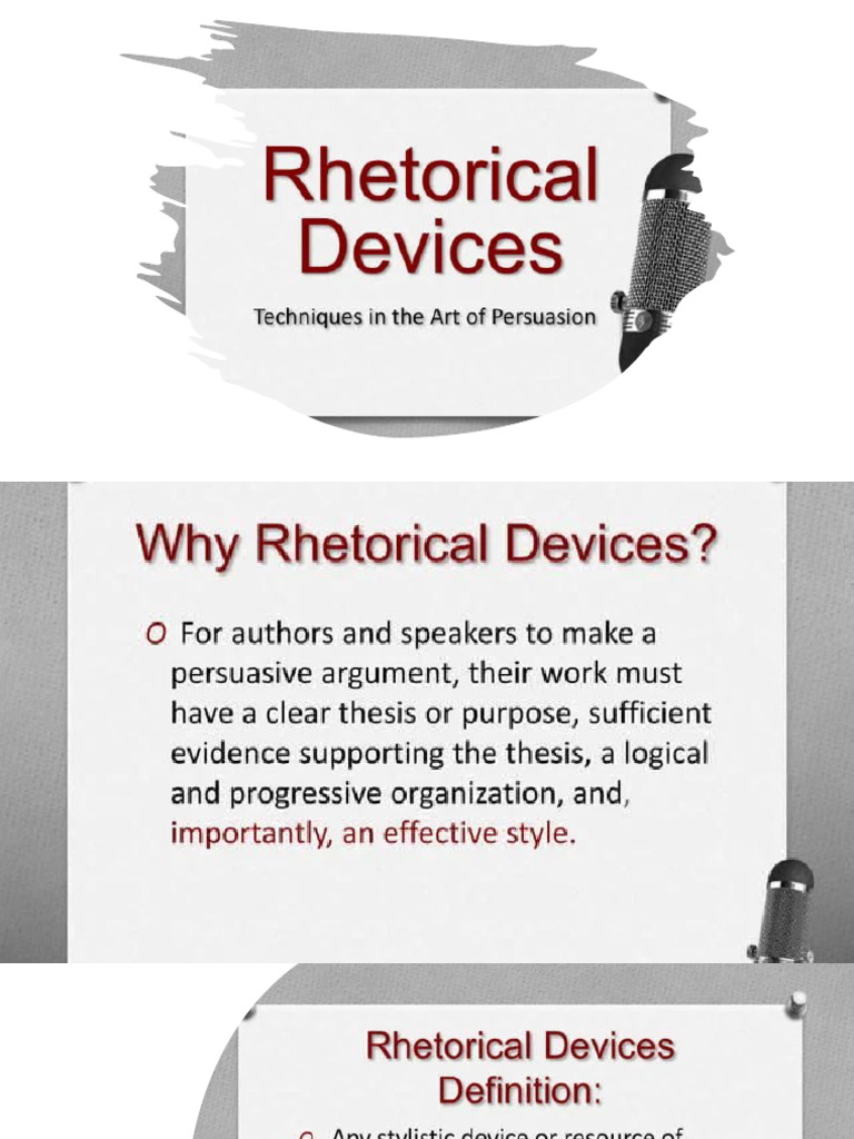 Rhetorical Devices | PDF