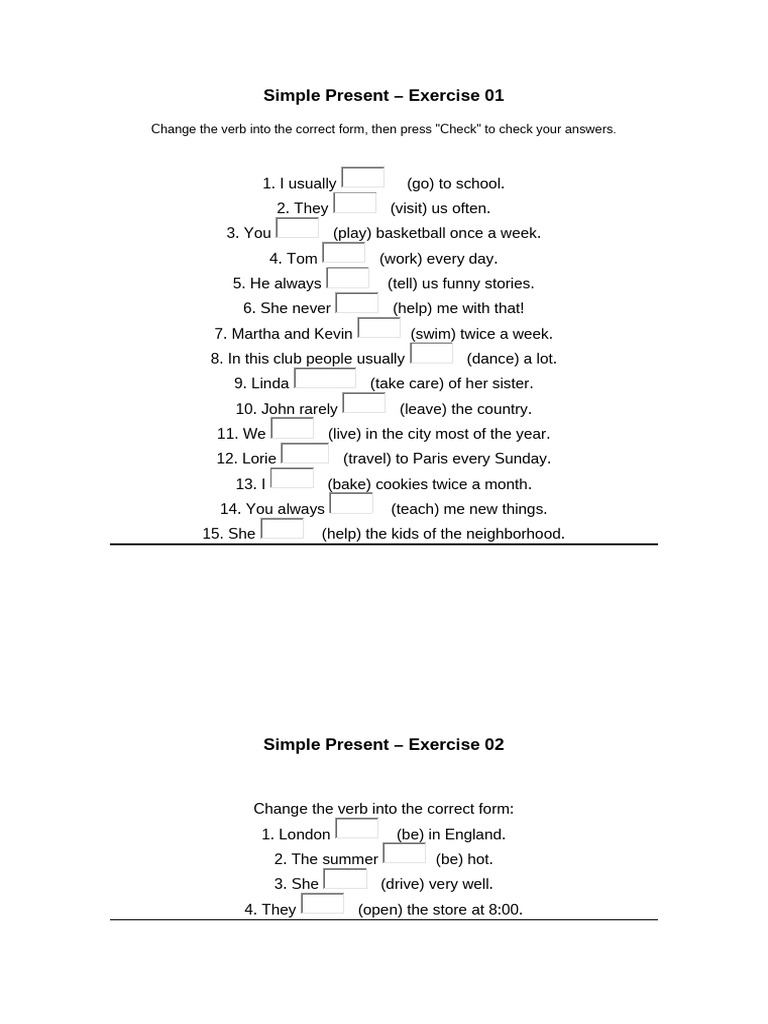 Simple Present | PDF
