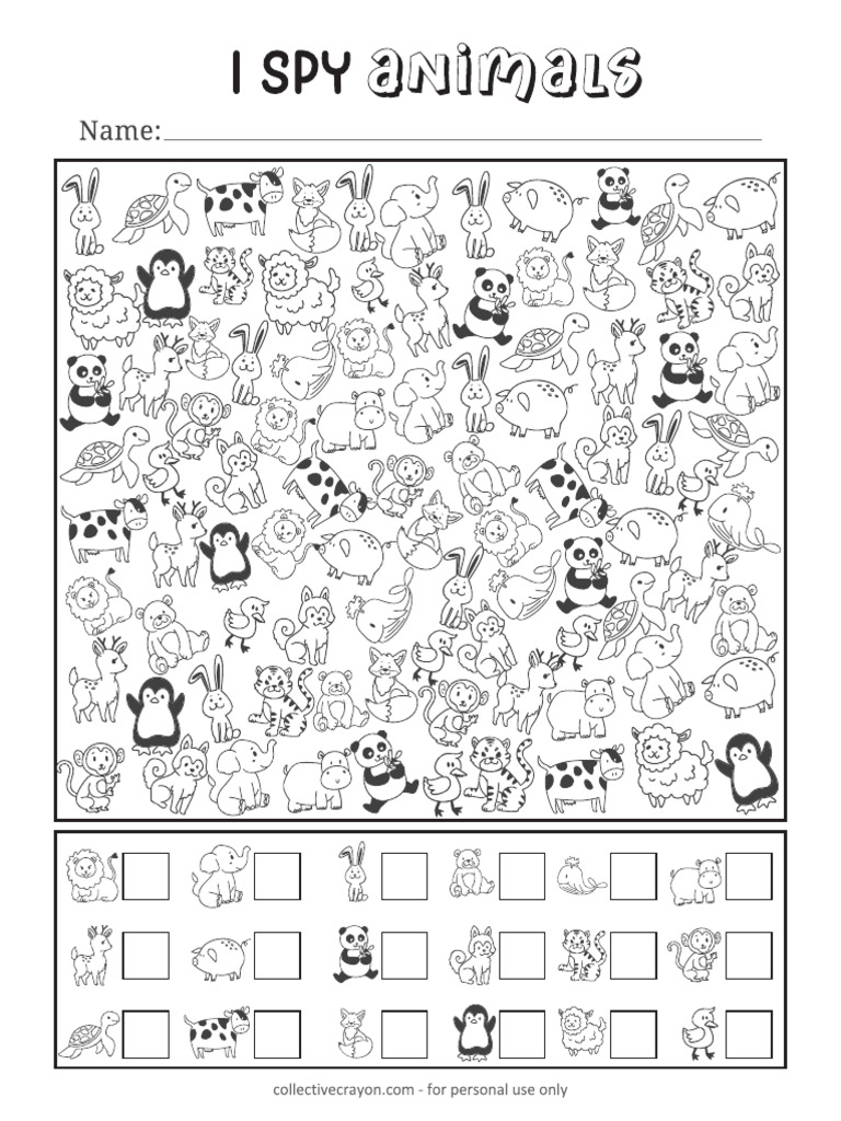 I Spy Animals | PDF