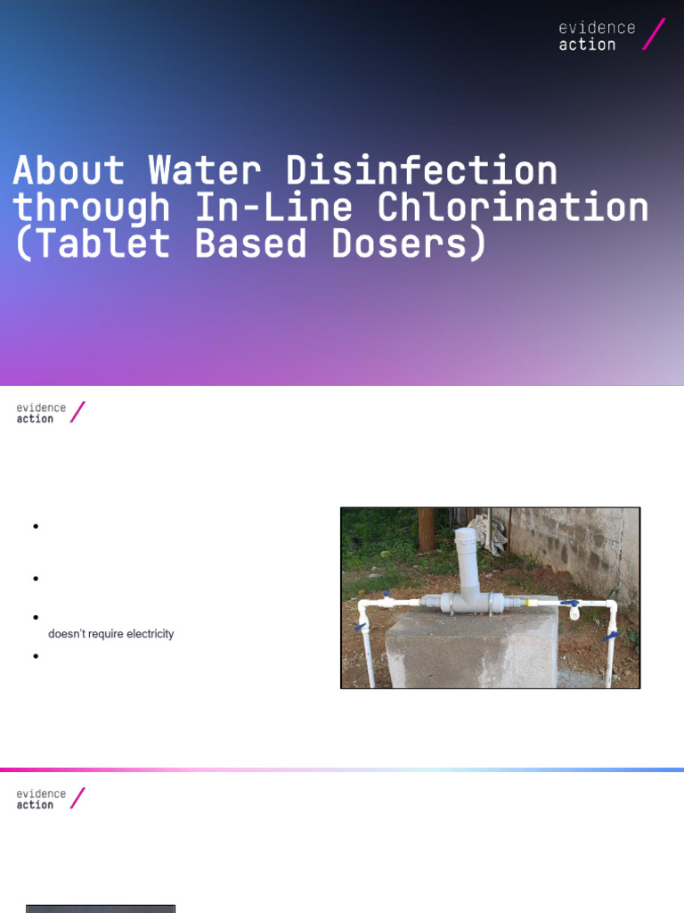 About Water Disinfection Through In-Line Chlorination (Tablet Based ...