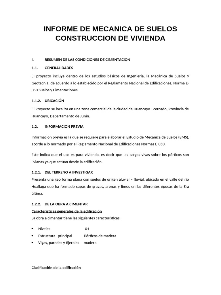 Estudio de Suelos y Diseño de Cimentacion | PDF | Fundación (Ingeniería ...