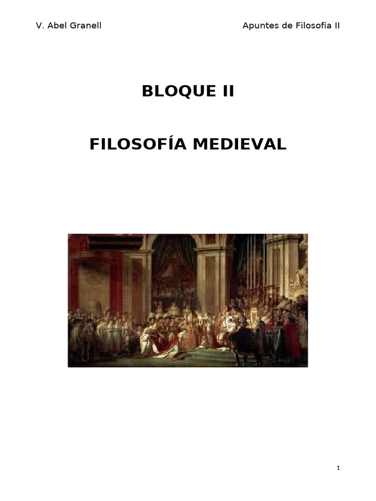 Bloque Ii Filosofia Medieval | PDF