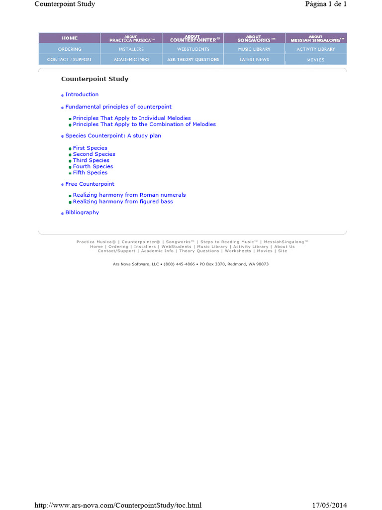 ARS NOVA Counterpointer | PDF