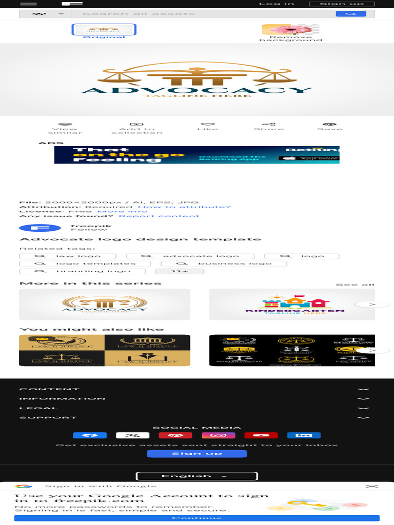 Free Vector Advocate Logo Design Template | PDF
