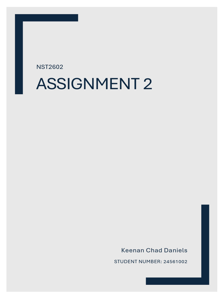NST2602 FINAL ASSIGNMENT 2 | PDF