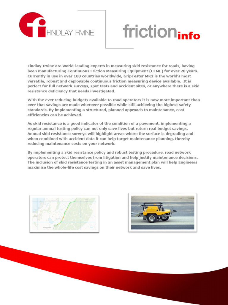 Road Friction Information Sheet | PDF