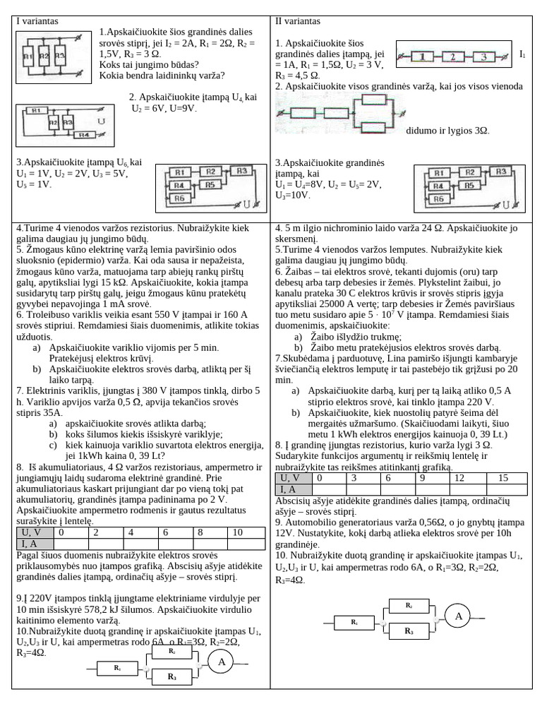 Iir II Variantas - Grandines | PDF