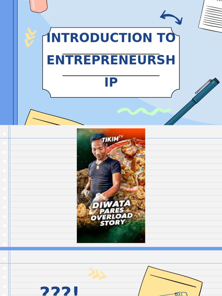 Introduction To Entrepreneurship | PDF