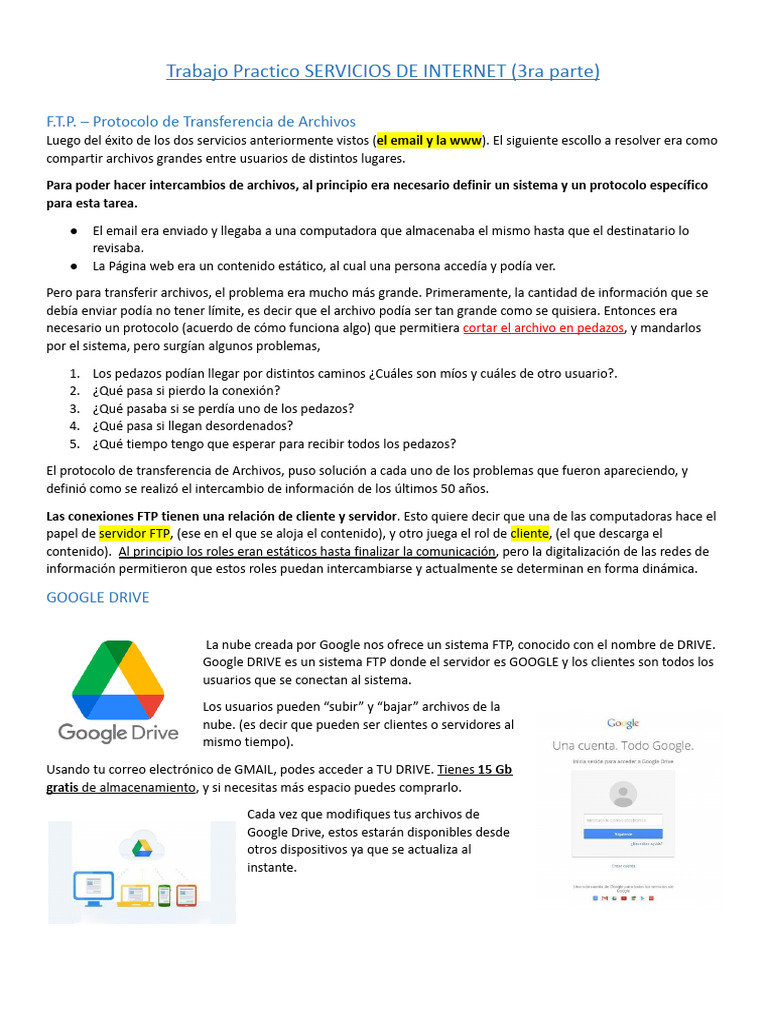 03 - TP FTP - Servicios de Internet | PDF