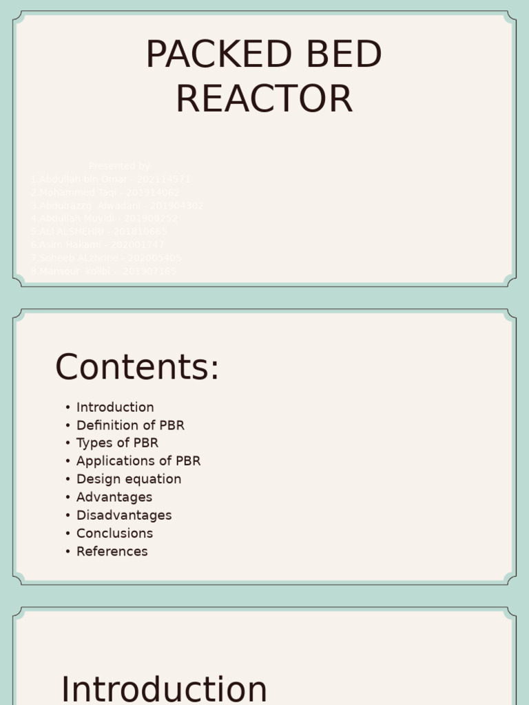 Packed Bed Reactors | PDF