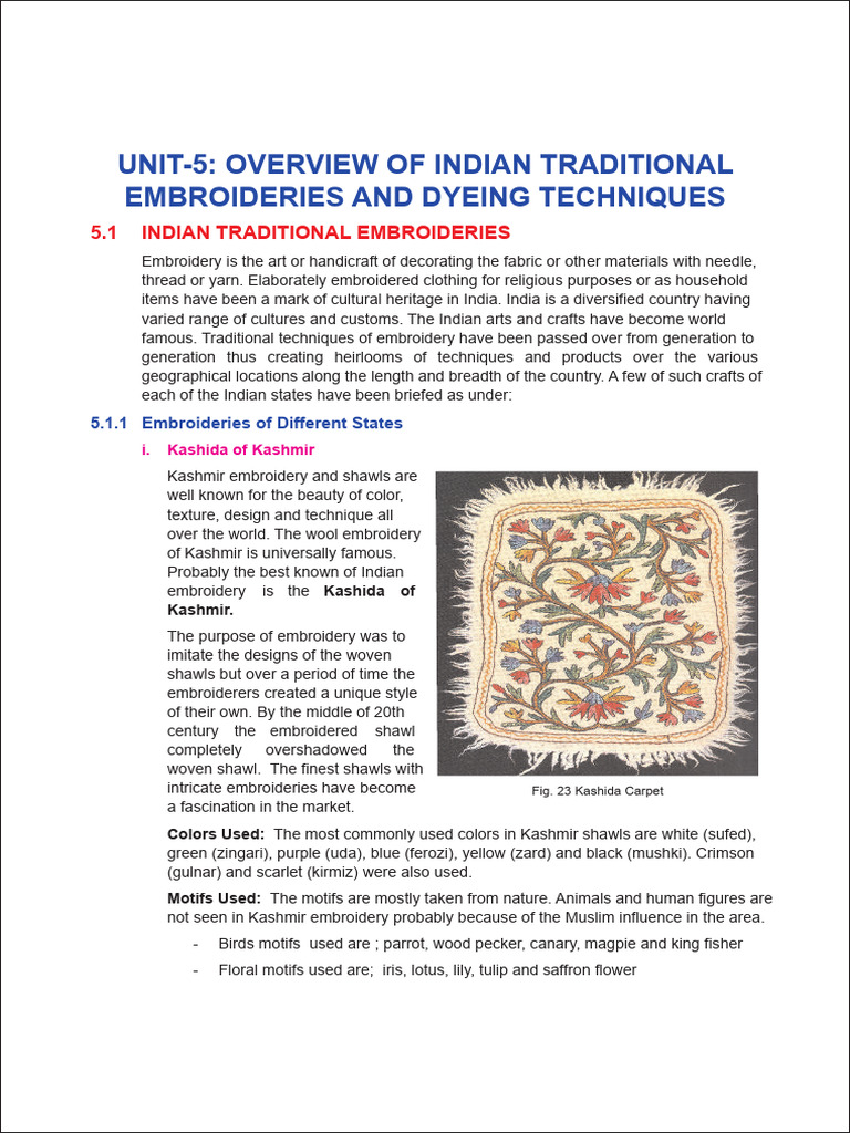 Textile and Apprel Unit 5 | PDF