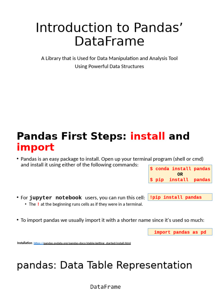 Pandas | PDF