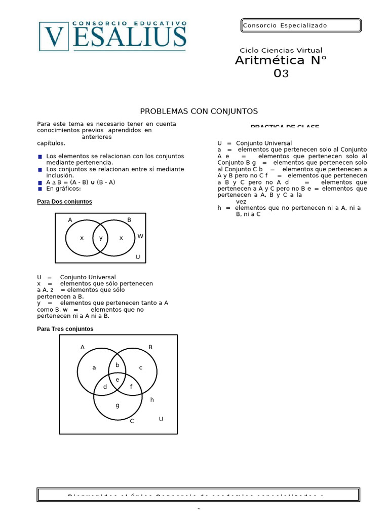 Arit (03) Problemas Con Conjuntos 111 - 114 | PDF