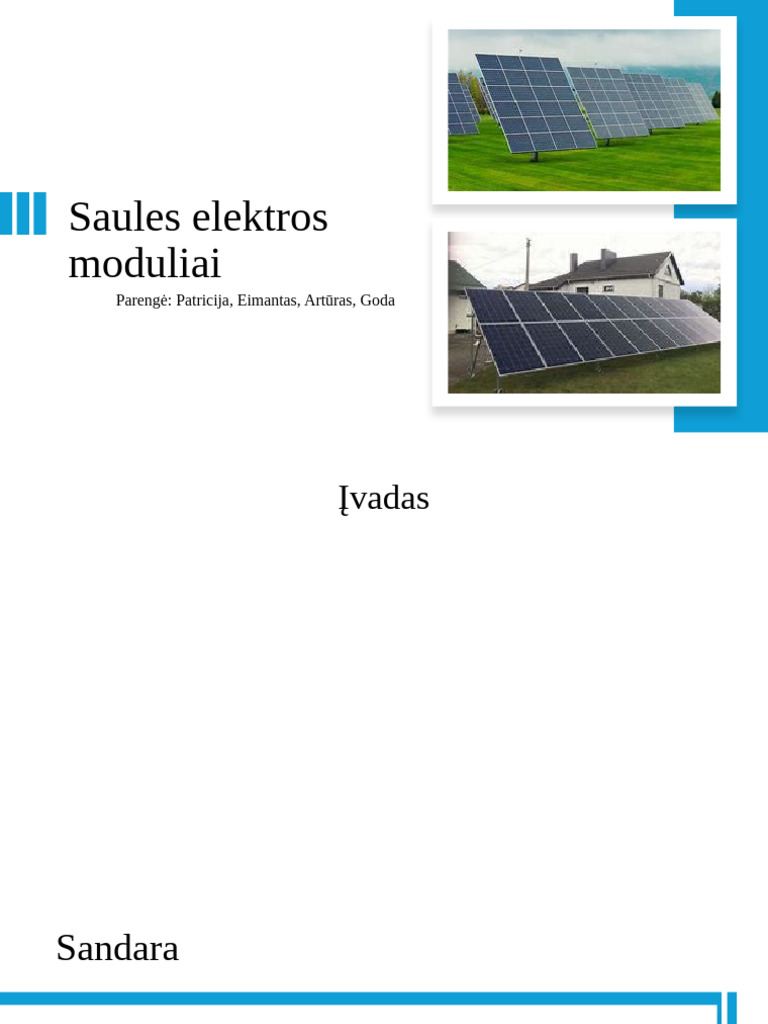 Saules Elektros Moduliai | PDF