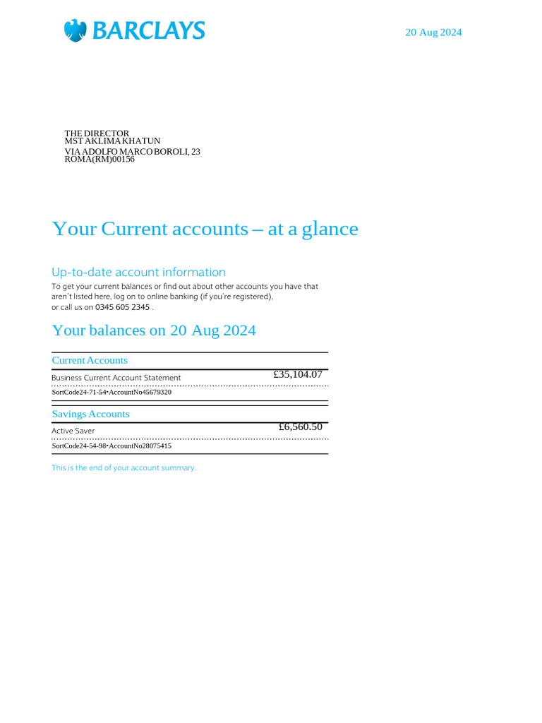 Italian Bank Statement . | PDF