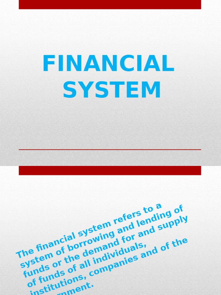 Financial System | PDF