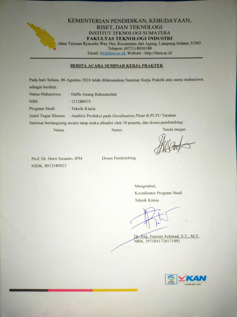 BAP Surat Selesai KP Final | PDF