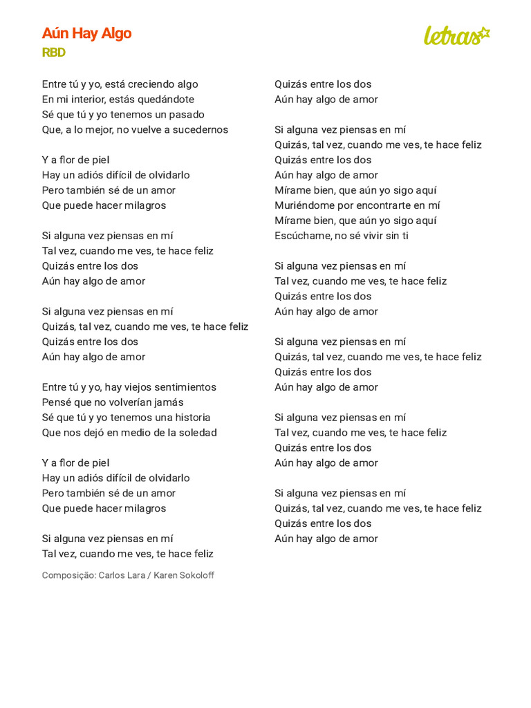 Aún Hay Algo - Rbd | PDF