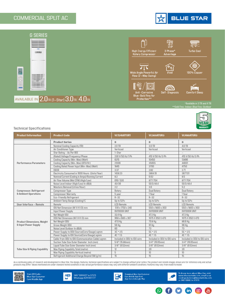 Commercial G Series Ac | PDF