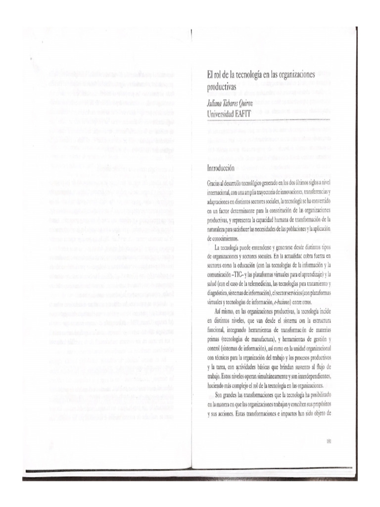 17 - Tabares 2017 La Tecnología en Las Organizaciones - Rotated | PDF